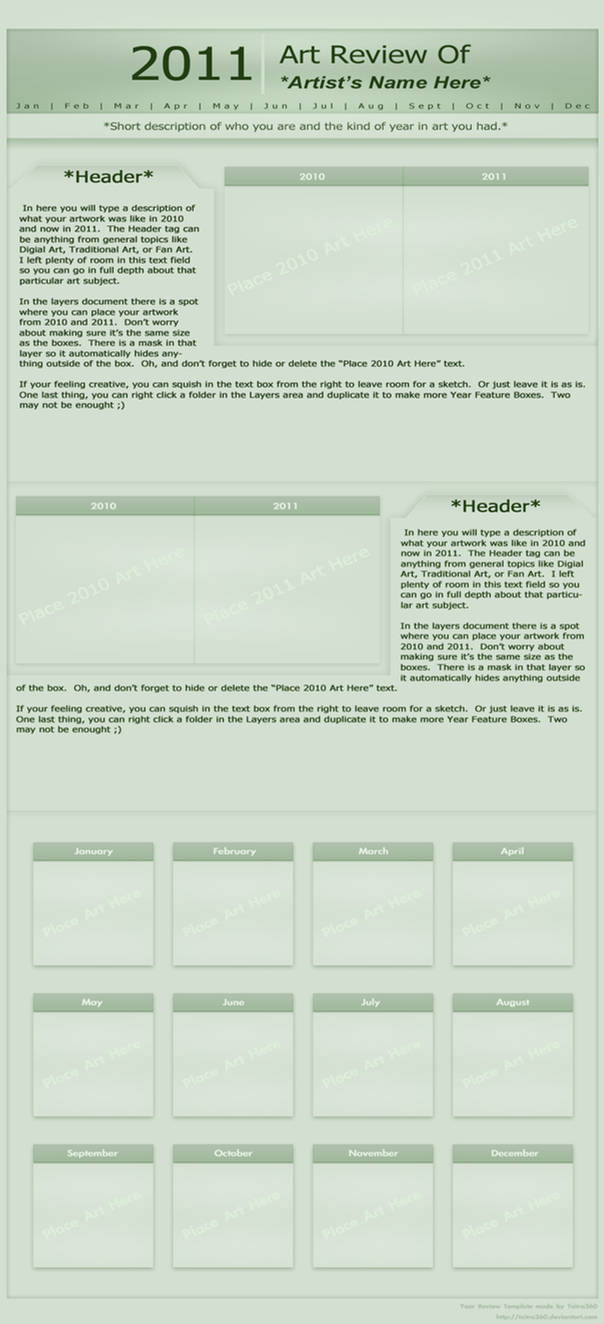 2011 Year Review Free Template By Tsitra360 On Deviantart