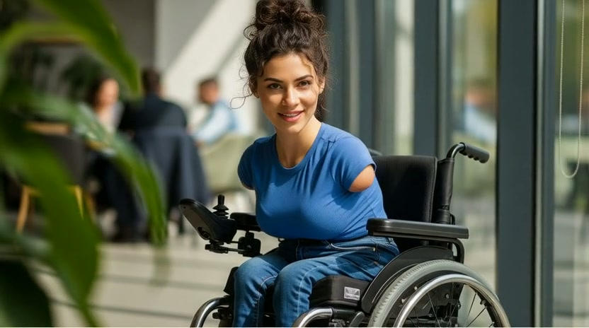 Attractive Phocomelic young woman In a Wheelchair by old-hous on DeviantArt