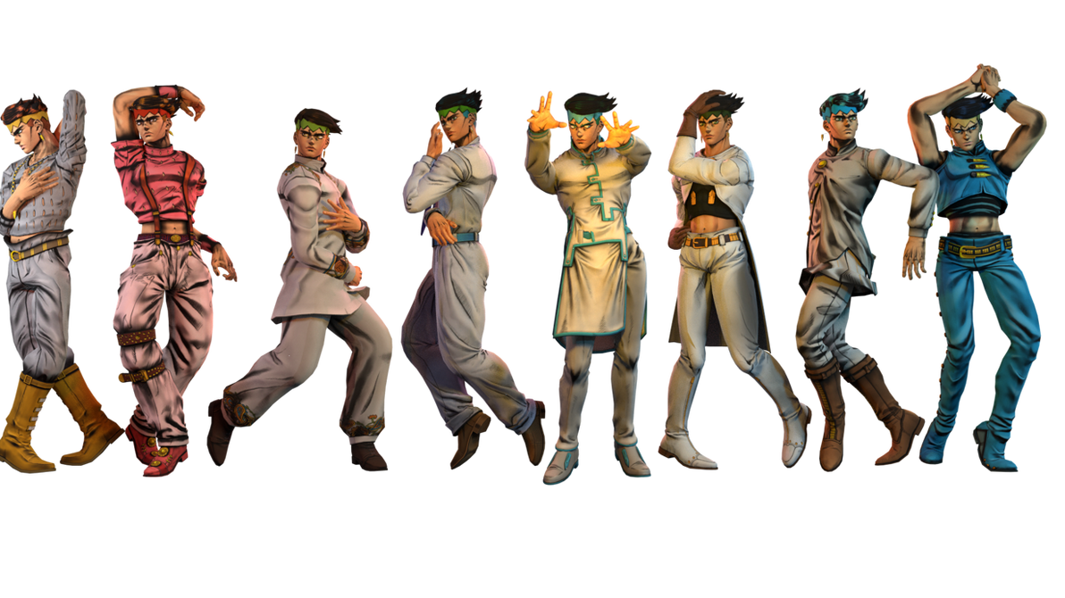 JJBA ASB/EoH Rohan Kishibe Alts 1-8 XNALARA-XPS DL by KillerMemerino on ...