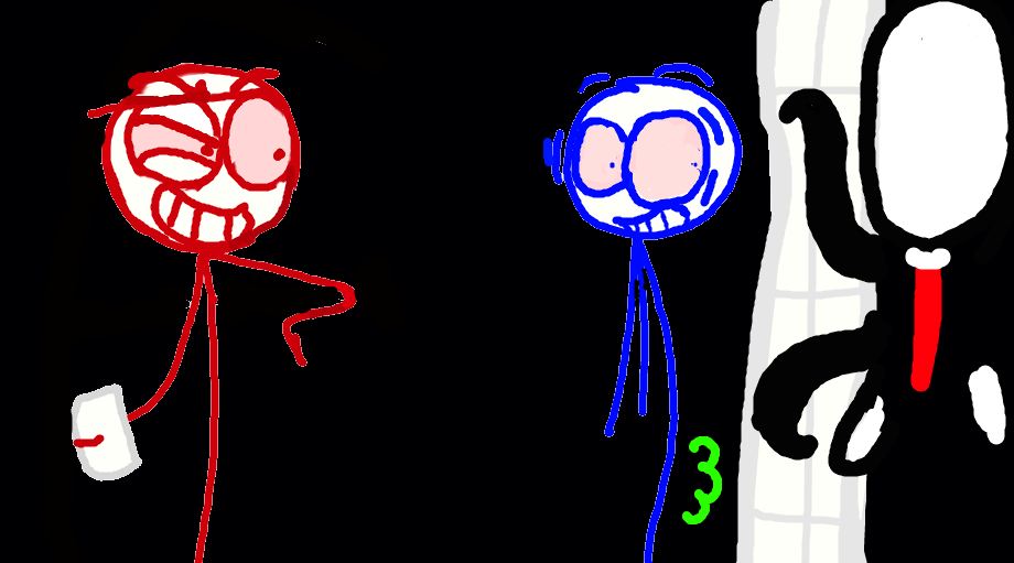 slender man,red and blue by Demonic-stickfigures on DeviantArt