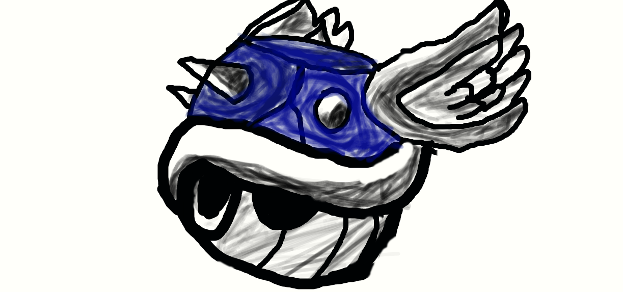 blue spiny shell by Wounttie on DeviantArt