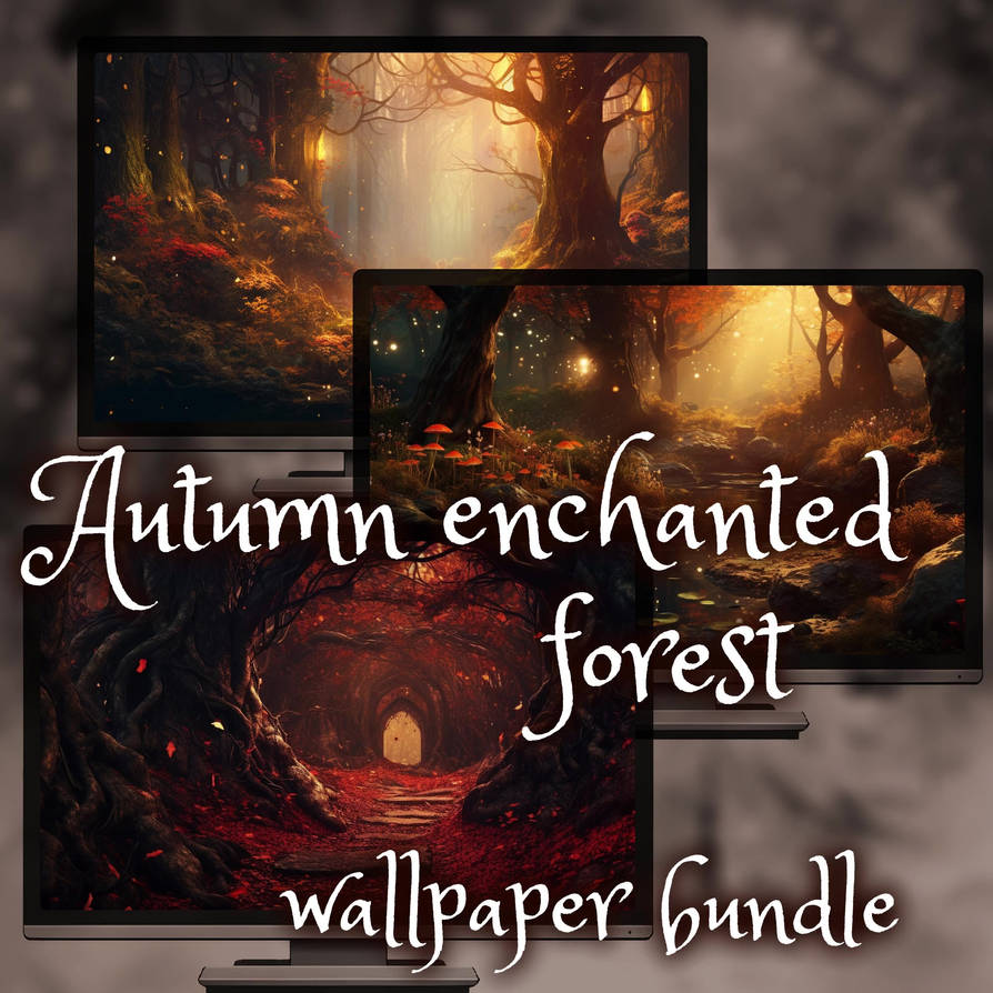 Autumn Enchanted Forest - desktop wallpapers by aquaramelia on DeviantArt