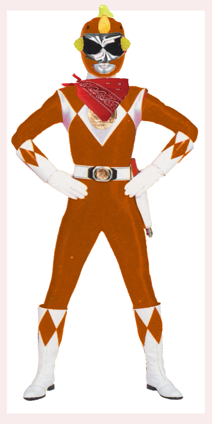 Orange Featherdactyl Power Ranger with scarf by MegaElekid947 on DeviantArt
