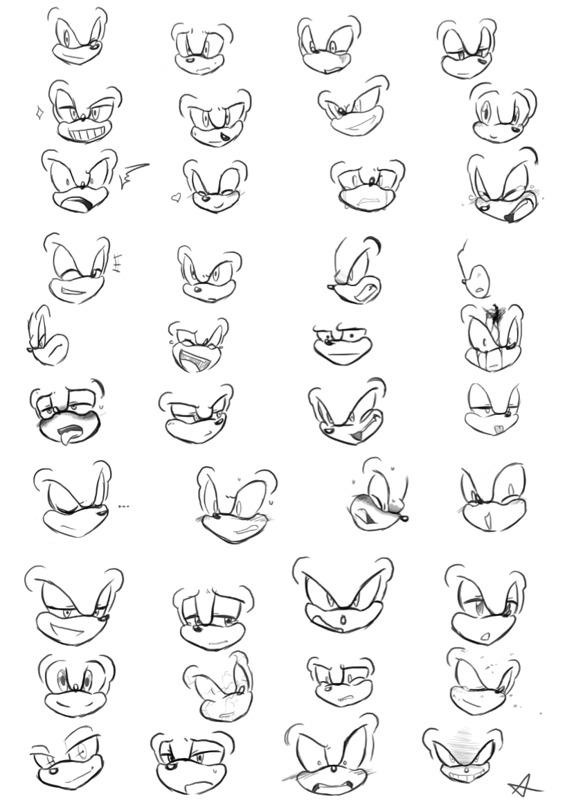 Sonic Face Sketch