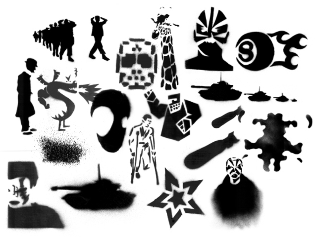 stencil brushes 01 by evilwallpaper on DeviantArt