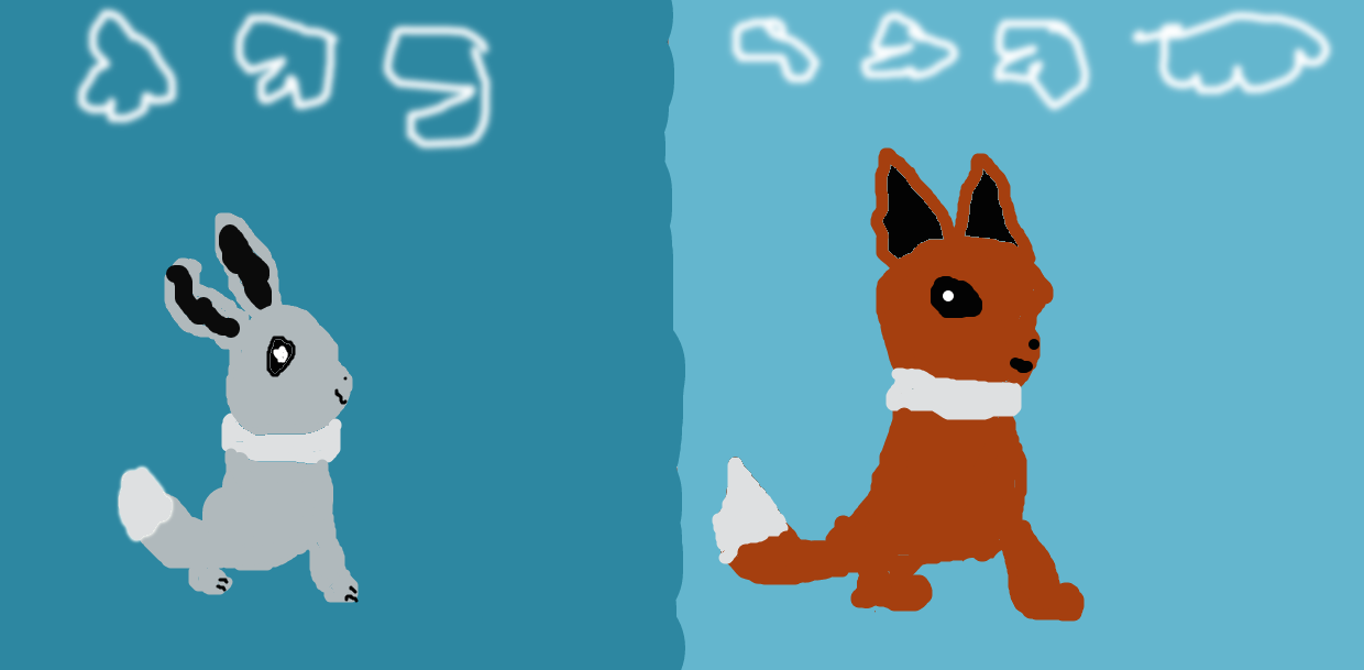 Eevee/Shiny Eevee sitting down. by Eevee708 on DeviantArt