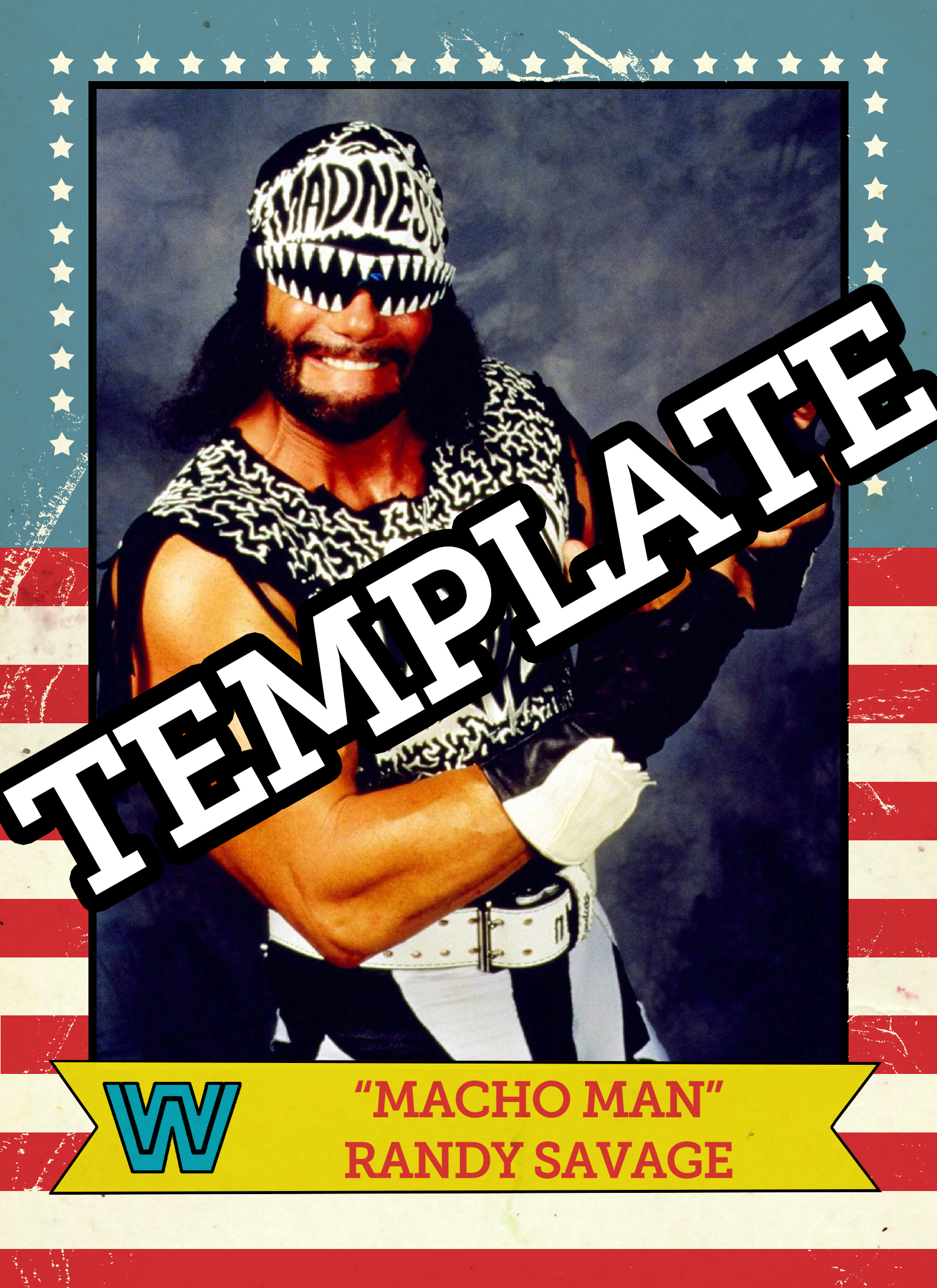 WWE Vintage Trading Card Template (Downloadable) by codynakamura on ...