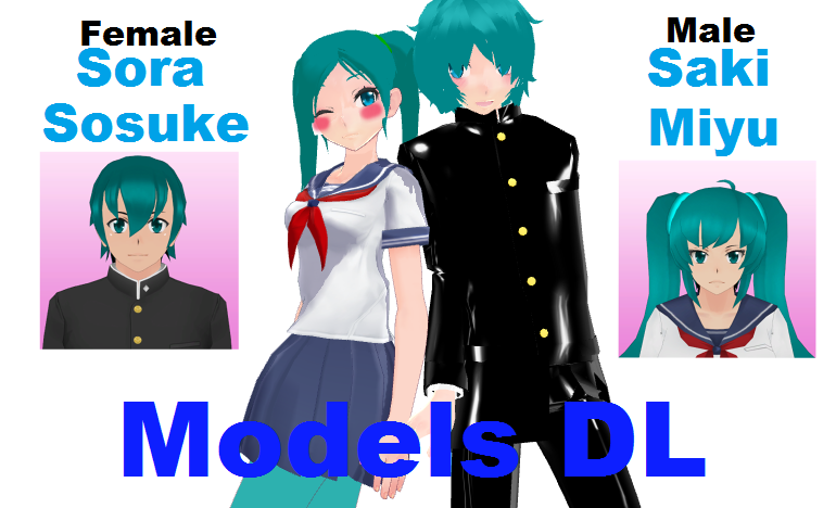 [MMD] Saki and Sora Genderbend by MAEB136 on DeviantArt