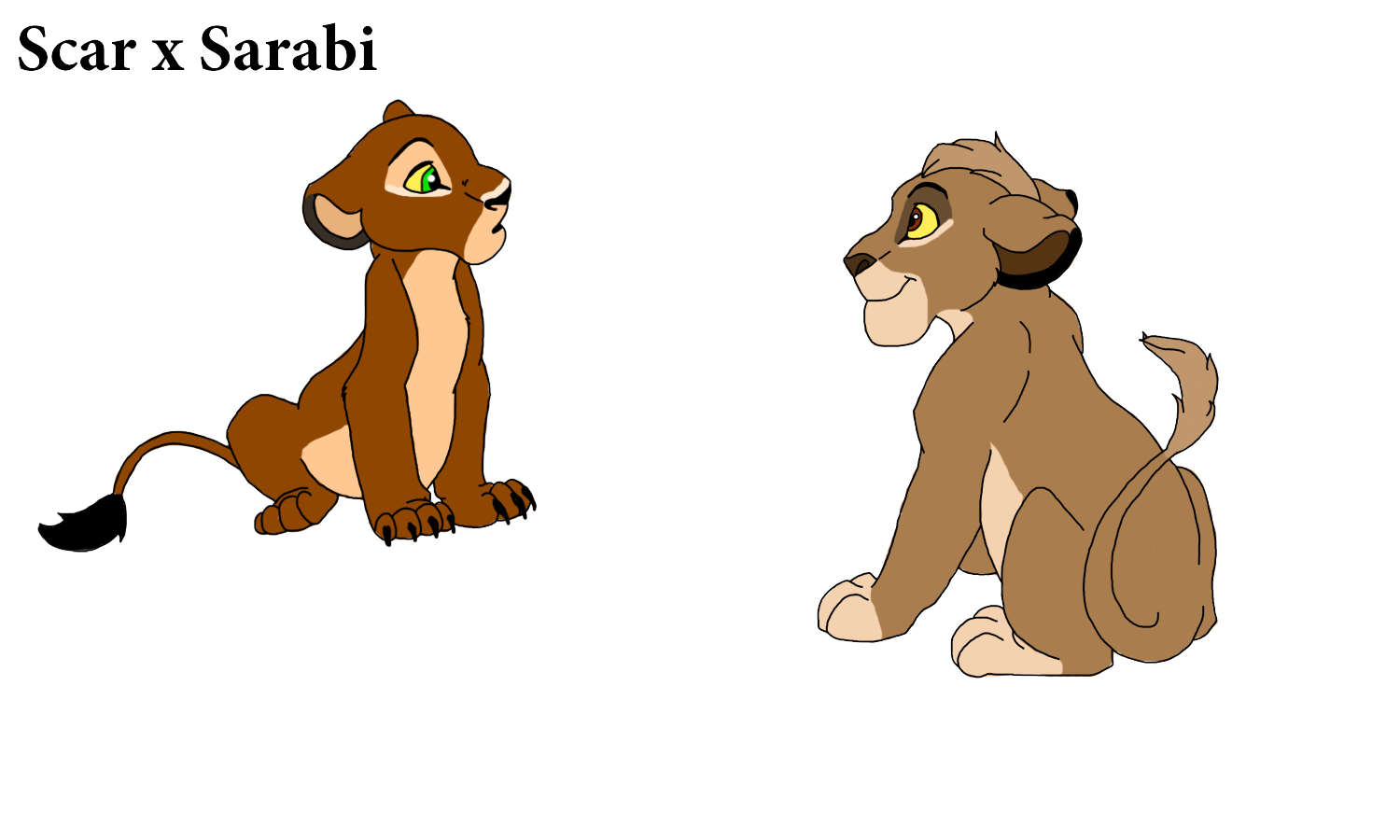 Sarabi x Scar cubs by larabunny on DeviantArt