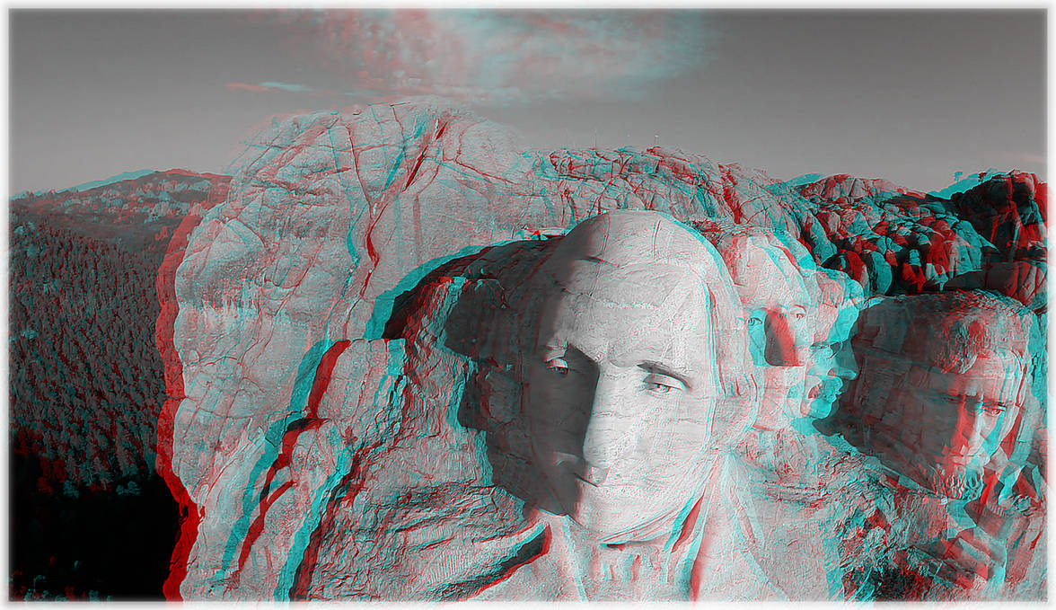 3D anaglyph Mount Rushmore GIF by gogu1234 on DeviantArt