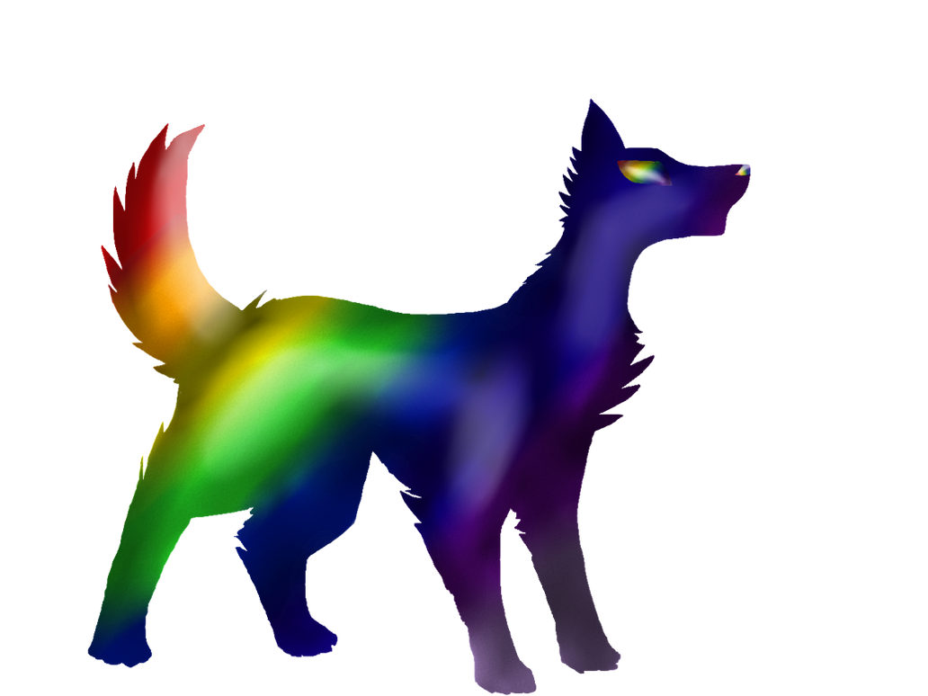 Rainbow Husky by XxReaperNekoxX on DeviantArt