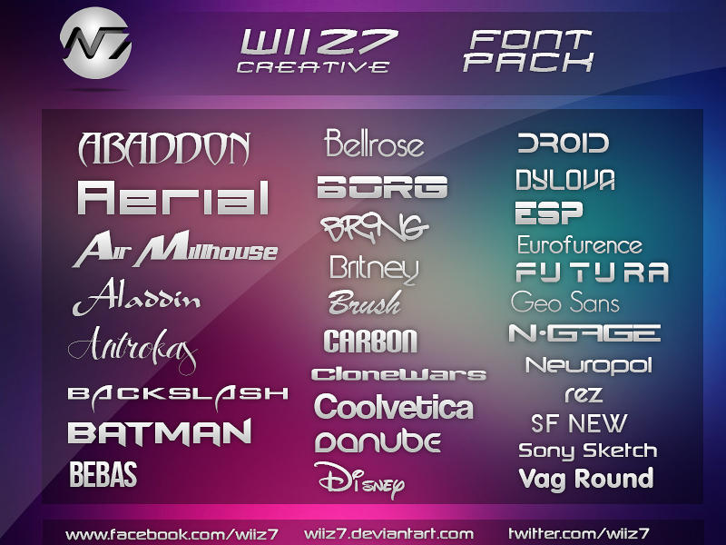 Wiiz7 Creative Font Pack #1 by daWIIZ on DeviantArt