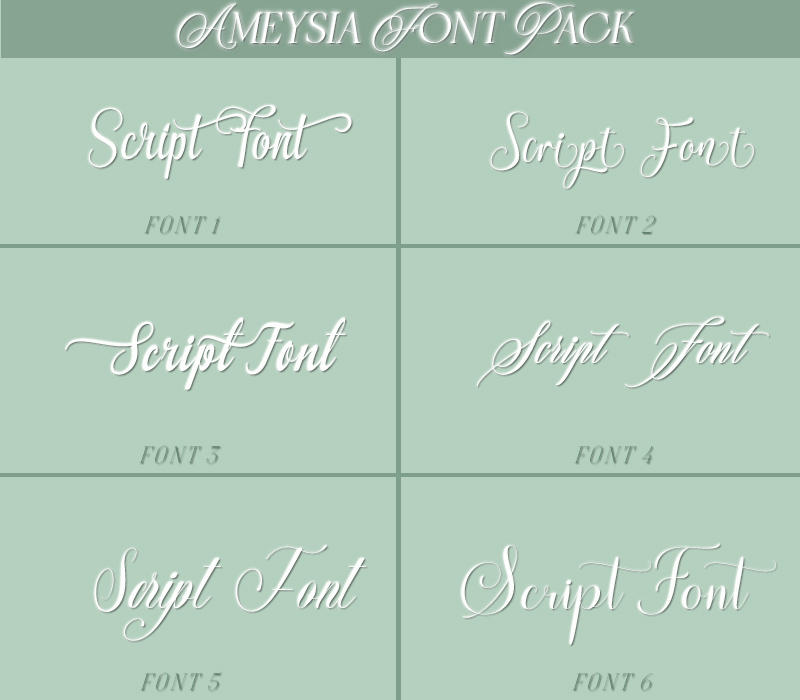 Ameysia Font Pack 2 by Ameysia on DeviantArt