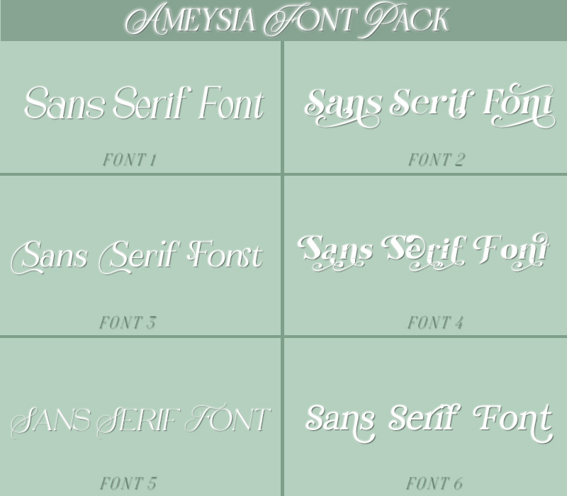 Ameysia Font Pack 3 by Ameysia on DeviantArt