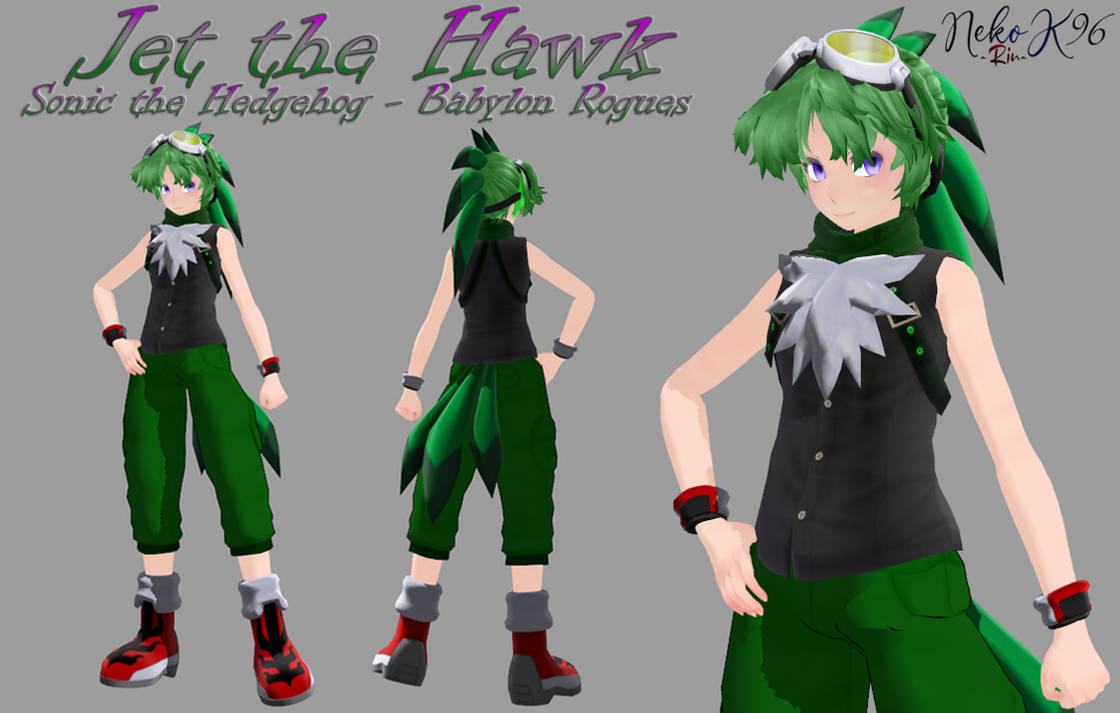 MMD Jet the Hawk V1.2 (Sonic Series) DL by petite-neko-kitsune on ...
