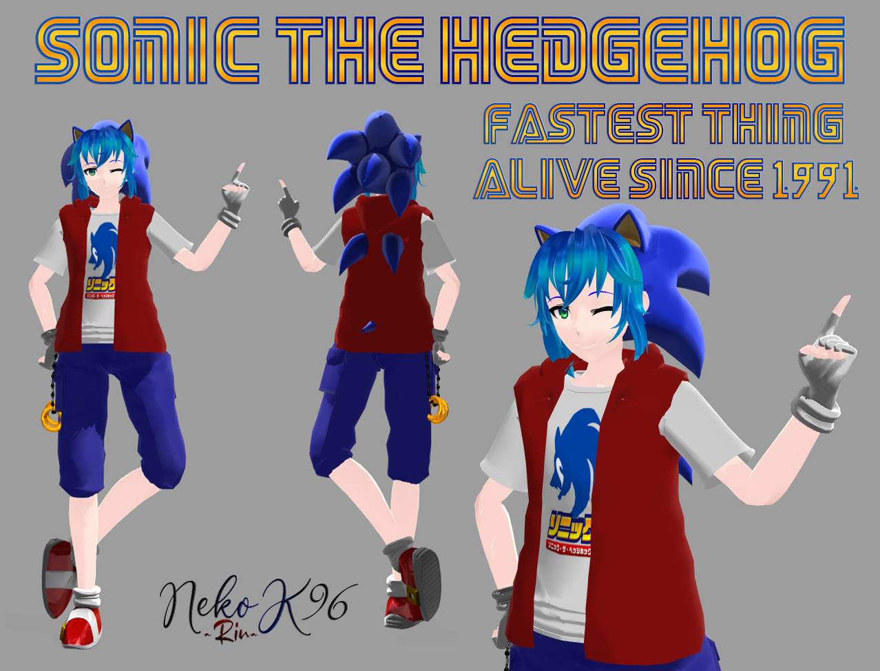 MMD Sonic the Hedgehog V1.1 (Sonic Series) DL by petite-neko-kitsune on ...