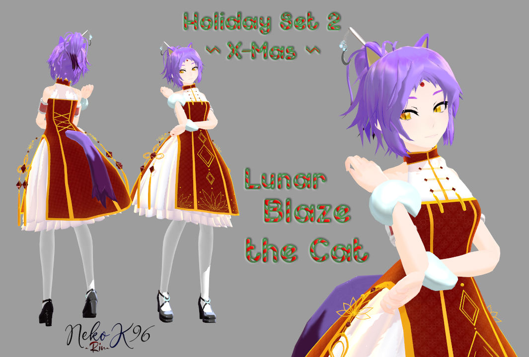 MMD Blaze the Cat - X-Mas (Sonic Series) DL by petite-neko-kitsune on ...