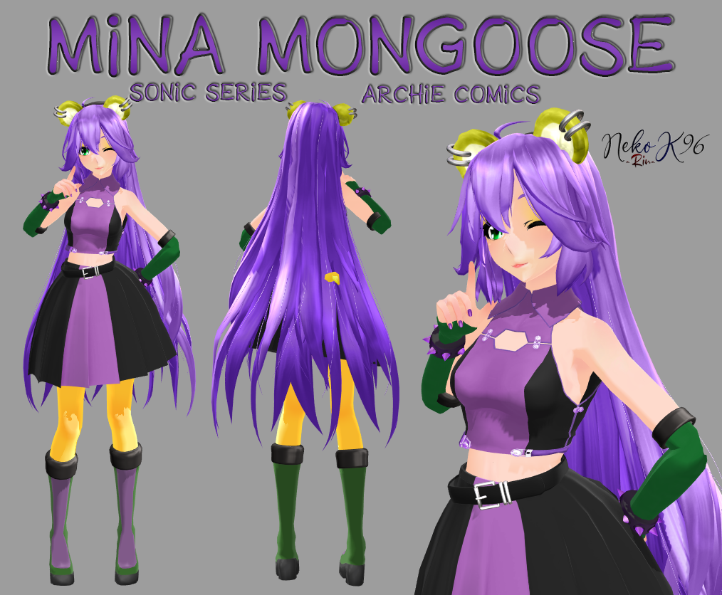 MMD Mina Mongoose V1.1 (Sonic Series) DL by petite-neko-kitsune on DeviantArt