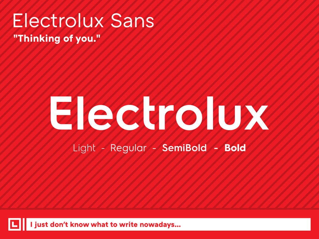 Electrolux Sans by LyricWest on DeviantArt