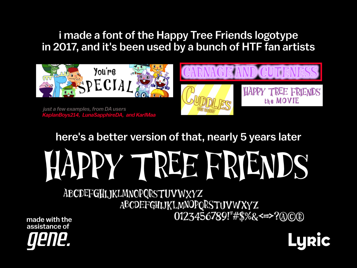 Happy Tree Friends: The Font by LyricWest on DeviantArt