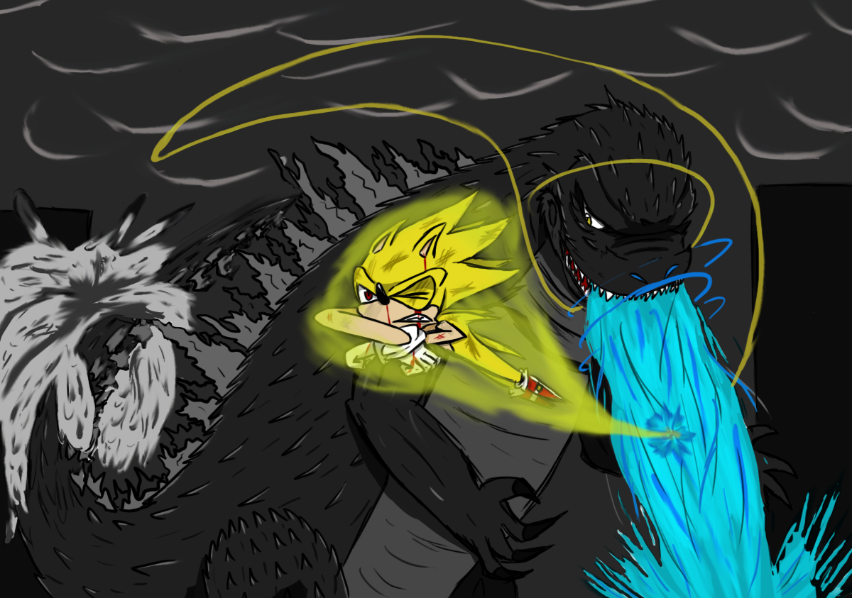 Godzilla VS Super Sonic by BaKaiju on DeviantArt