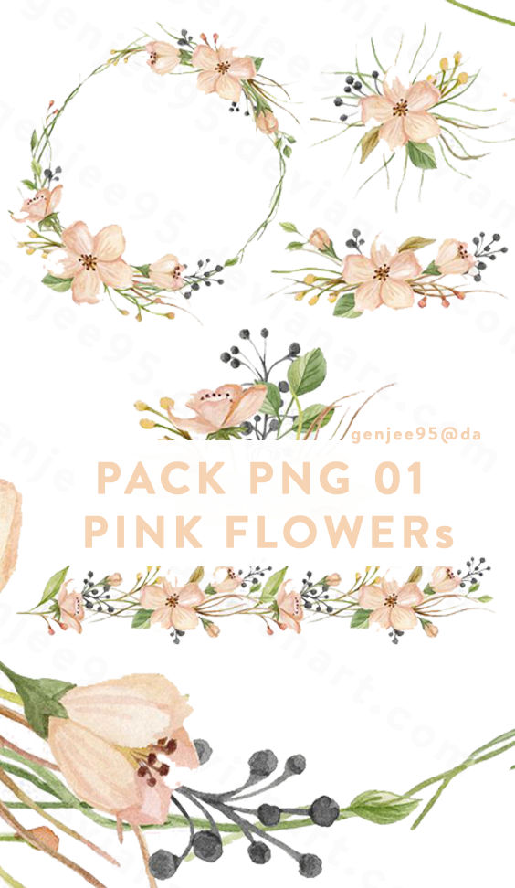 PACK PNG 02: PINK FLOWERs by Genjee95 on DeviantArt