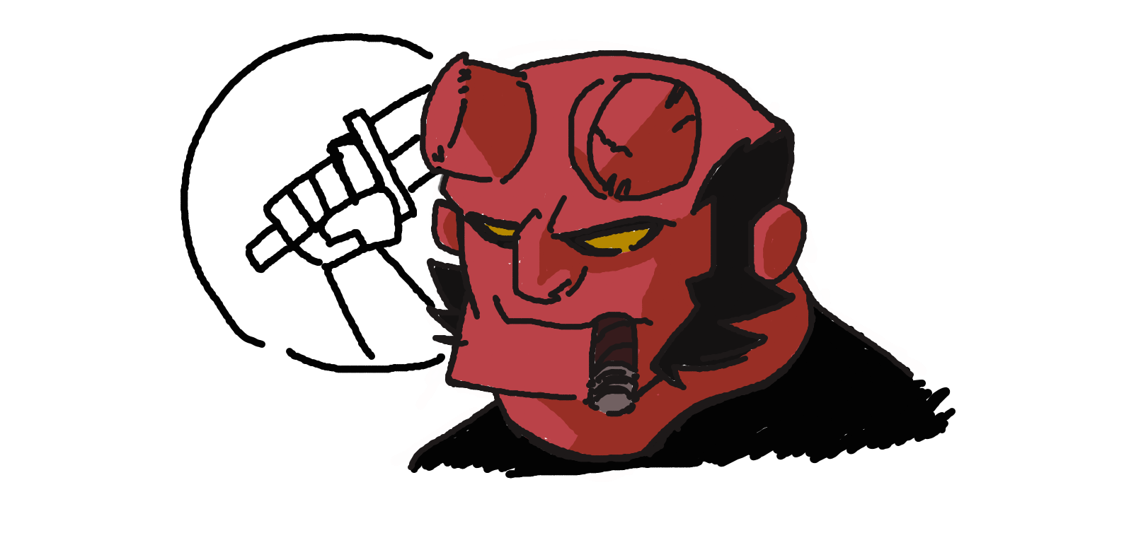 Hellboy sketch by JackIvy on DeviantArt