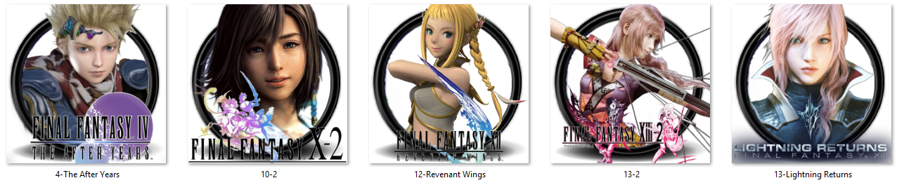 FinalFantasy sequels games' icons pack for windows by YuukiNatsuno on ...