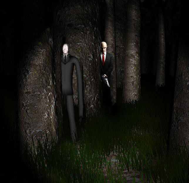 Slender man VS Hitman by Rachpunzel on DeviantArt