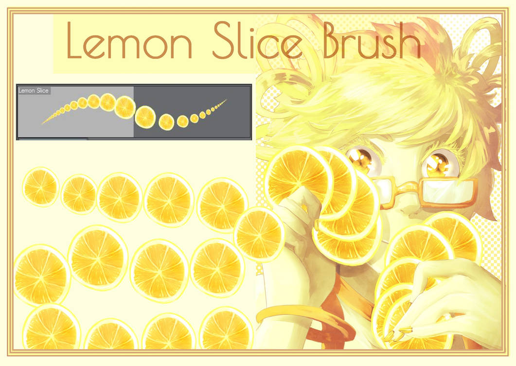 Clip Studio Paint | Lemon Slice Brush by Katarina-Kirishiki on DeviantArt
