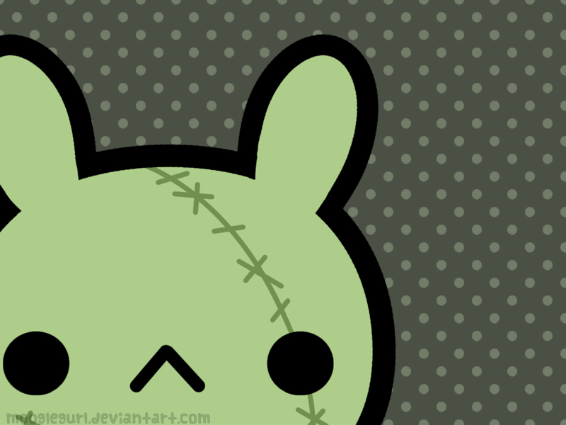 Zombie Bunny Wallpaper by TastyPeachStudios on DeviantArt