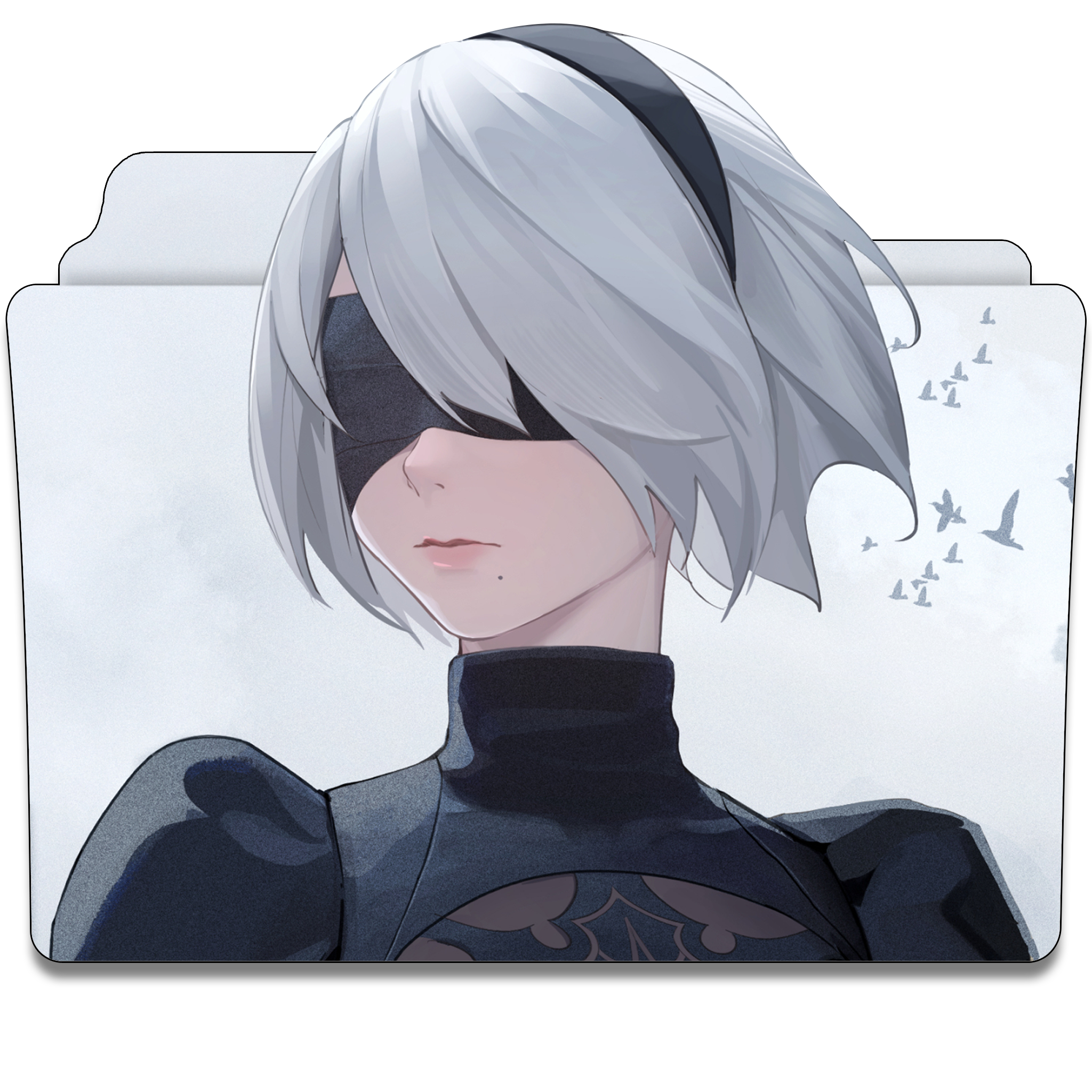 NieR Automata Ver1.1a (1) - Folder Icon by khafaga007 on DeviantArt