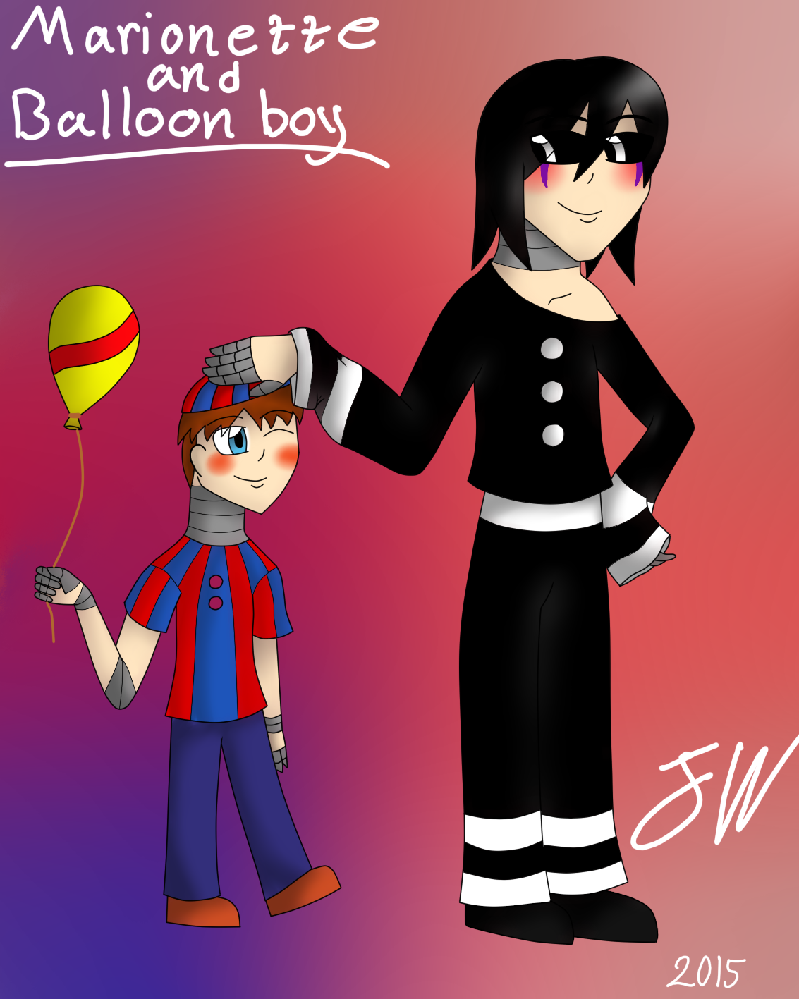 Marionette and Balloon Boy by Ghostart91 on DeviantArt