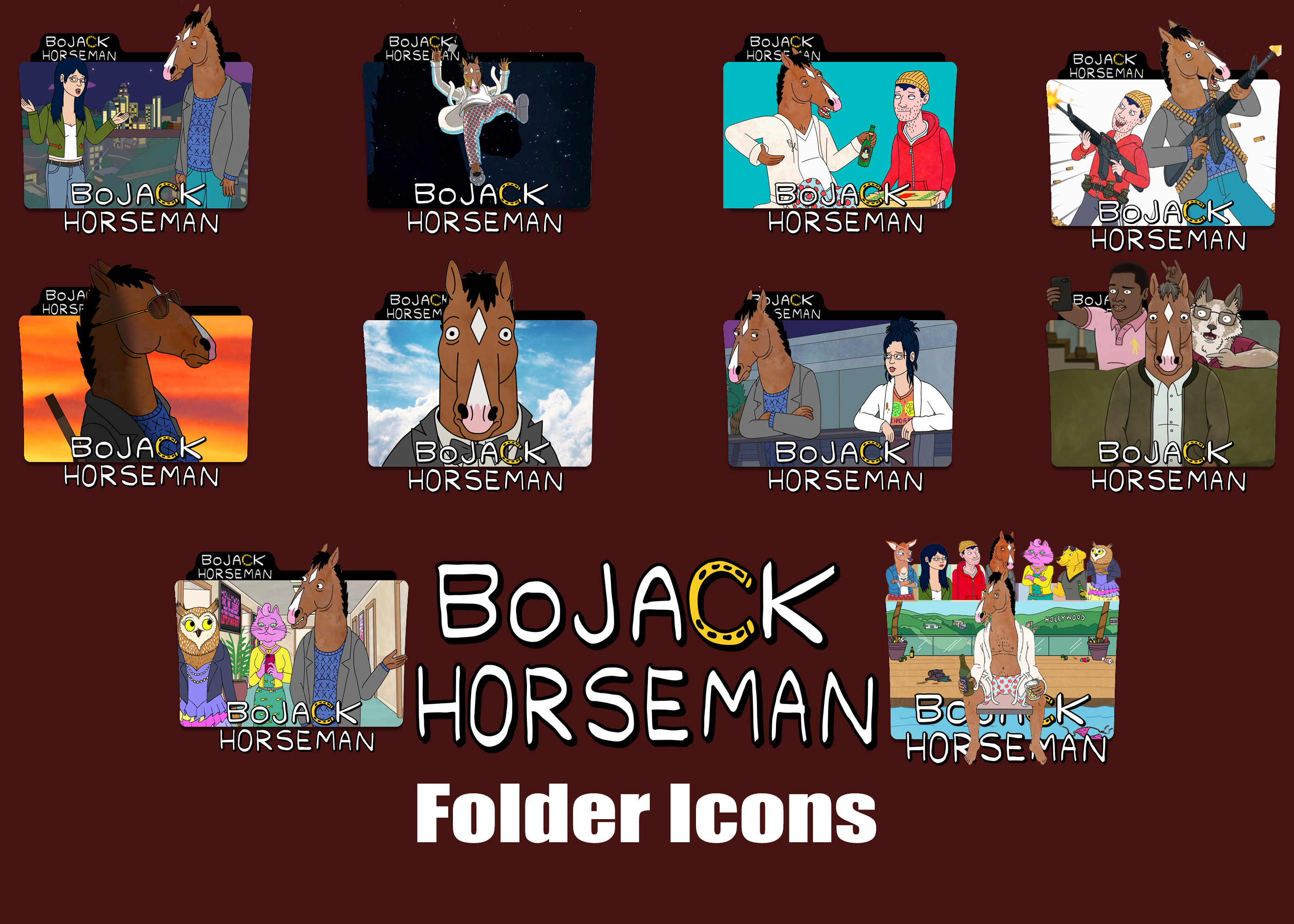 BoJack Horseman Folder Icons by mosaleh66 on DeviantArt