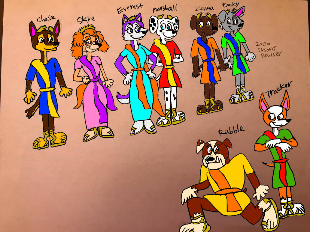 Paw Patrol Gods colored by dialga2018 on DeviantArt