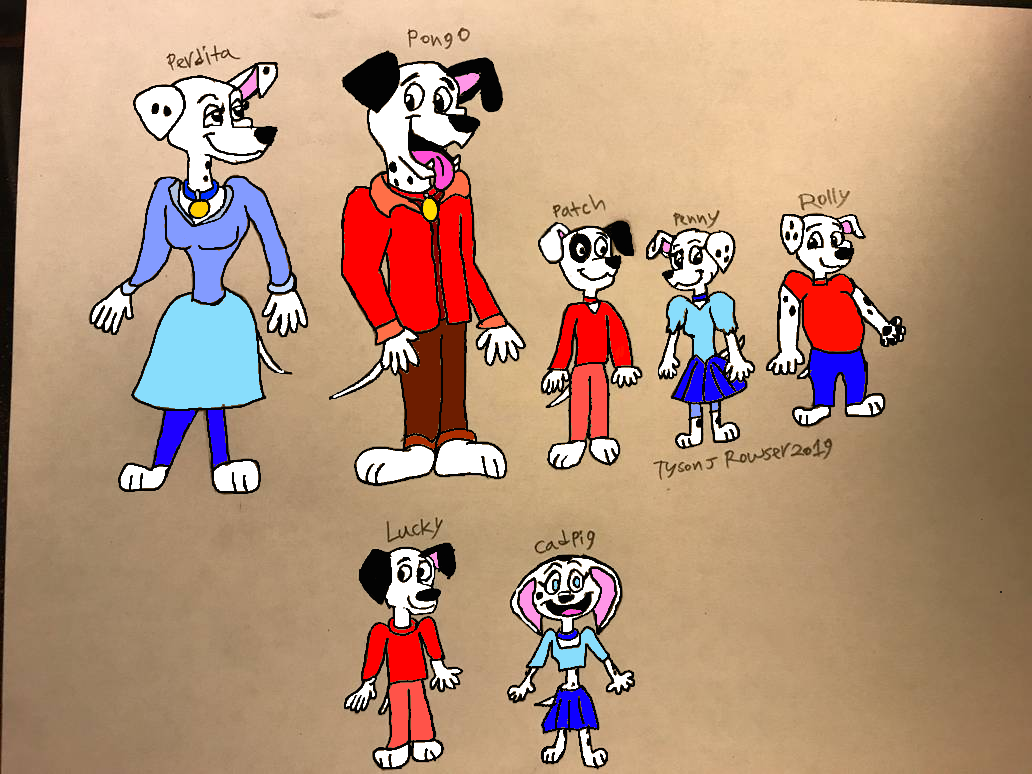 101 Anthro Dalmatians (Colored) by dialga2018 on DeviantArt