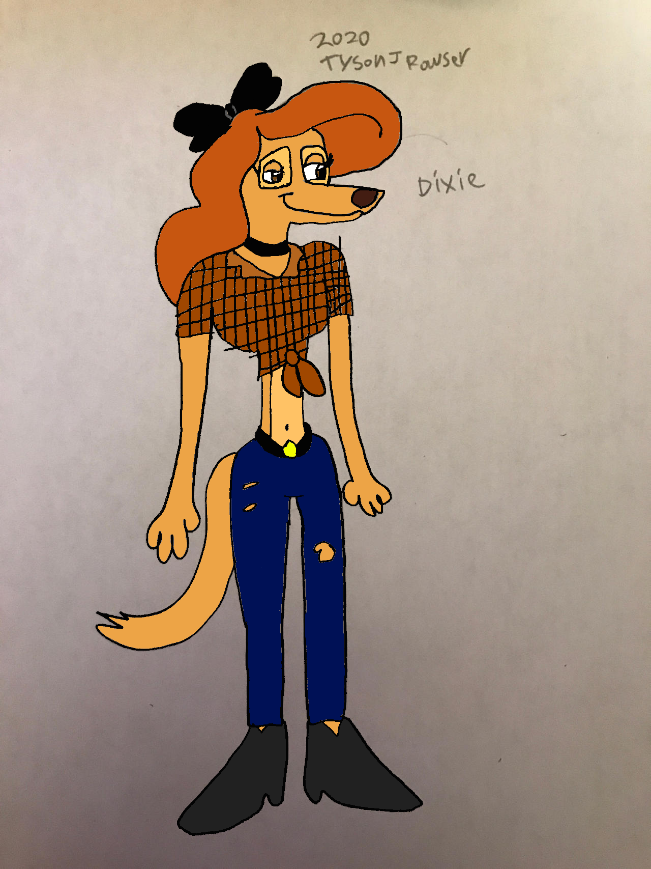 Anthro Dixie (Colored) by dialga2018 on DeviantArt
