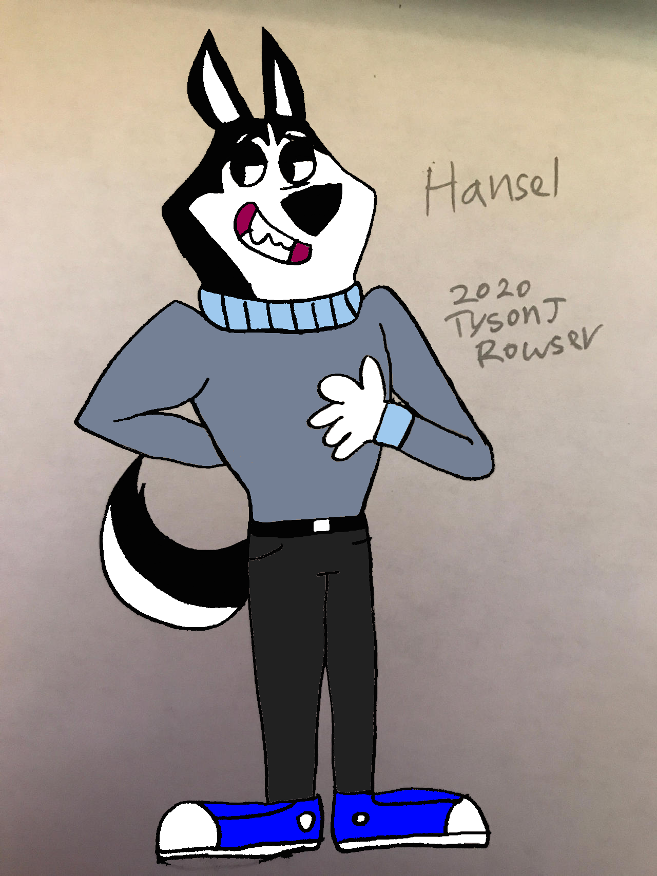 Hansel Anthro Husky (Colored) by dialga2018 on DeviantArt