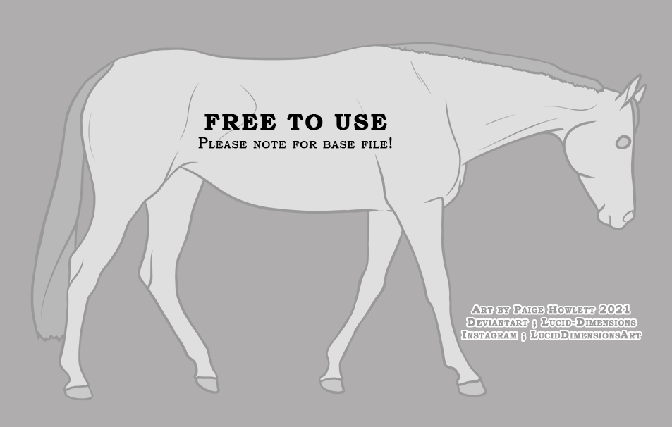 Chibi Stock Horse Base F2U by Lucid-Dimensions on DeviantArt