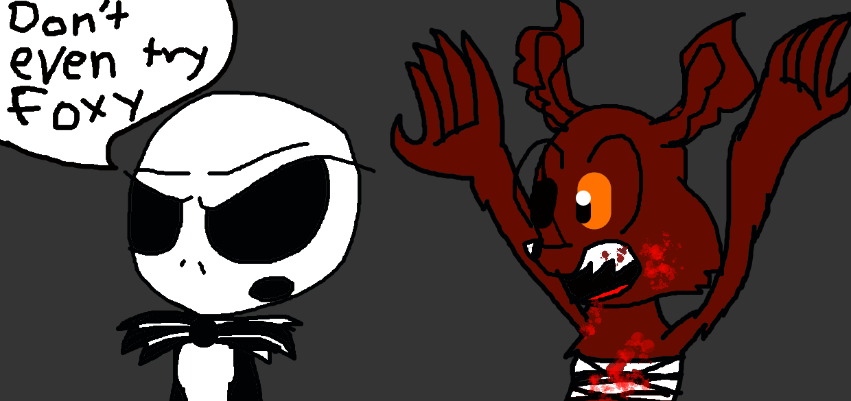 Foxy can't scare the Pumpkin King by DashieTheYTP on DeviantArt