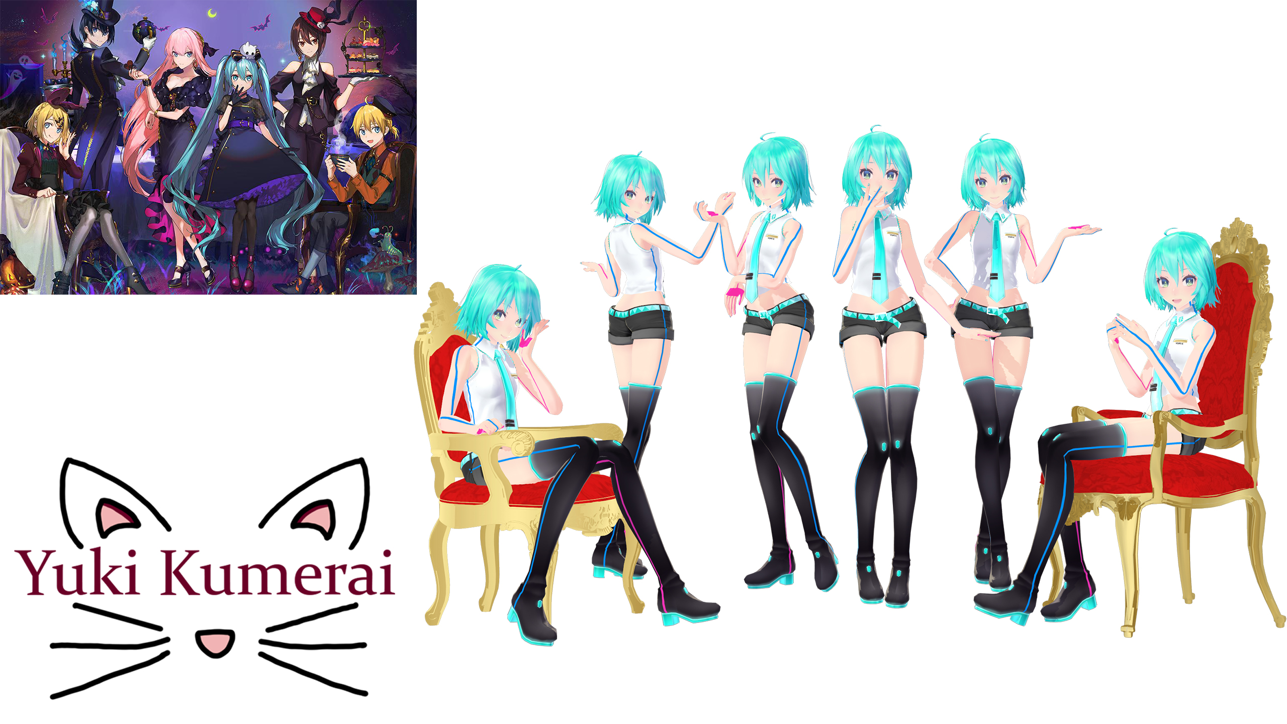Mmd Original Pose Dl Vocaloid Halloween 6p By Yukikumeraimmds On Deviantart