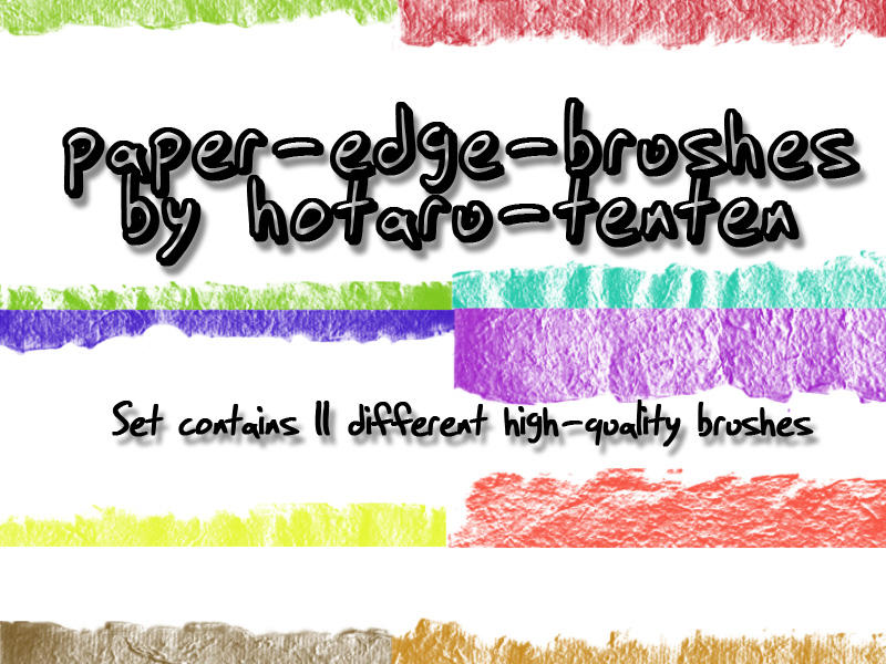 paper edge brushes for PS by hotaru-tenten on DeviantArt