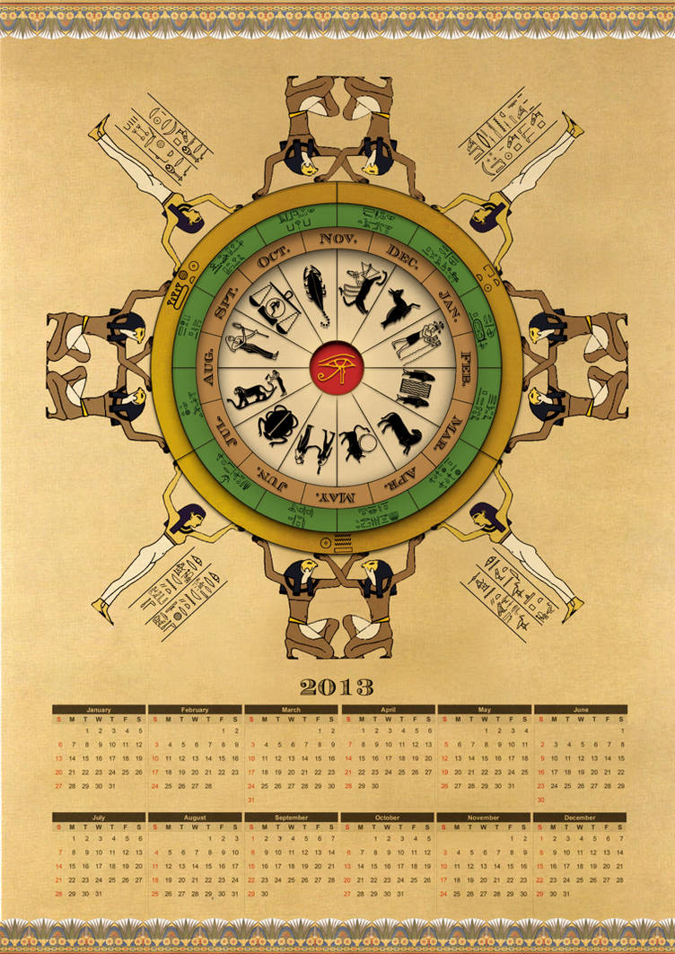 Ancient Egyptian Calendar for 2013 by Thothhotep on DeviantArt