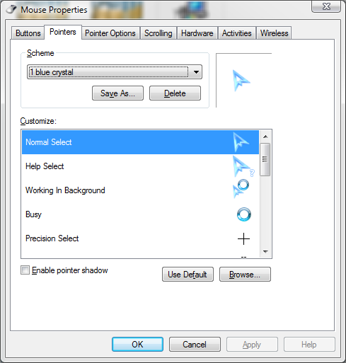 Blue crystal cursors by steelew on DeviantArt