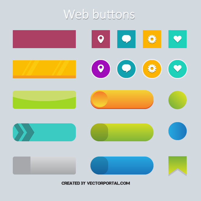 Web buttons vector pack by Vectorportal on DeviantArt