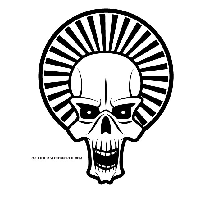 Skull vector clip art by Vectorportal on DeviantArt