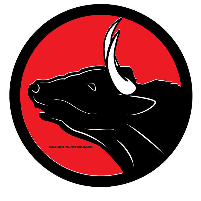 Bull vector clip art by Vectorportal on DeviantArt