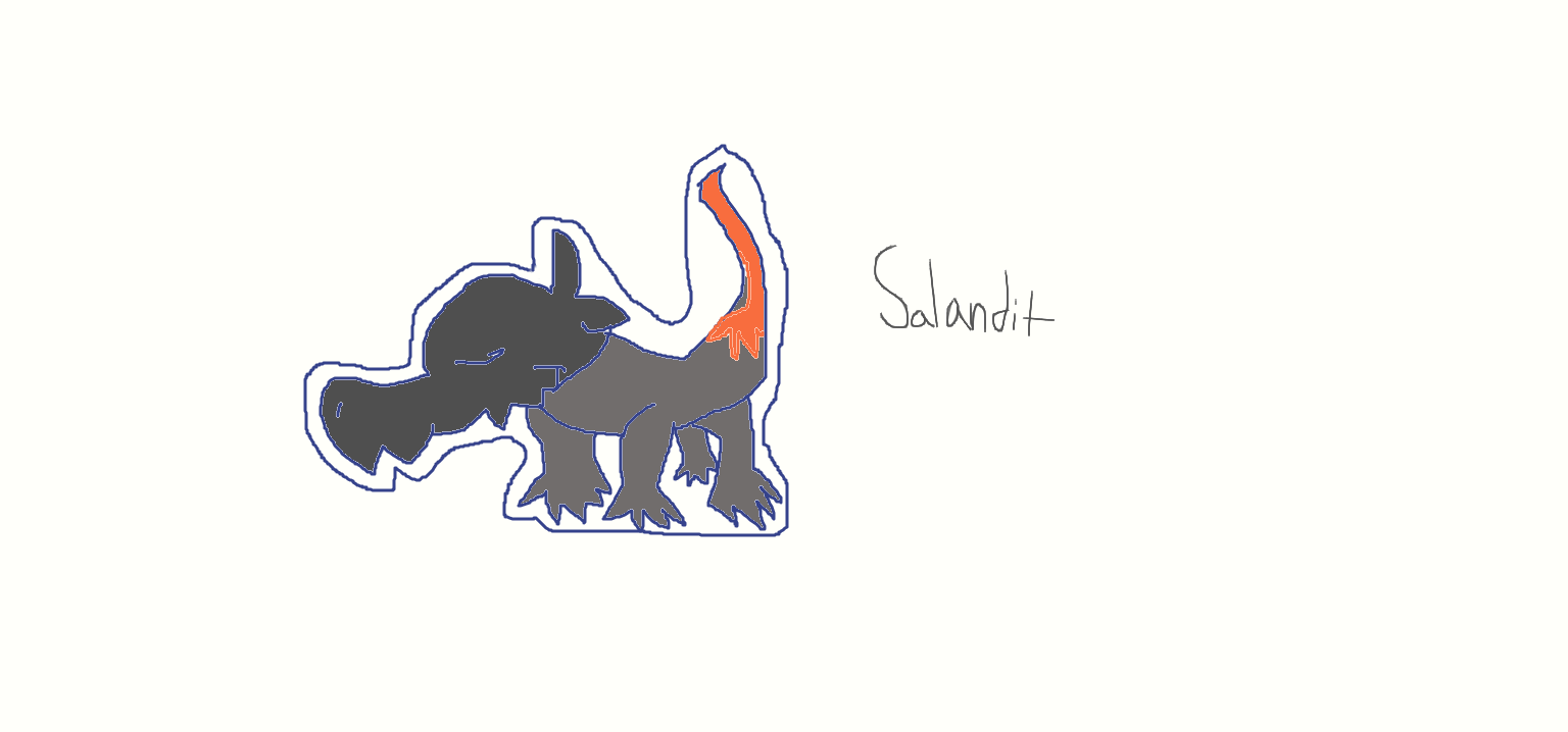 Little Salandit Drawing by Azurilla12 on DeviantArt
