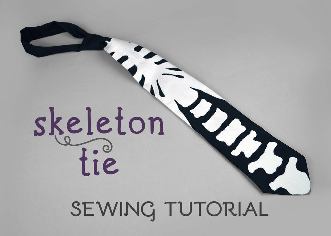 Sewing Tutorial - Skeleton Tie by SewDesuNe on DeviantArt
