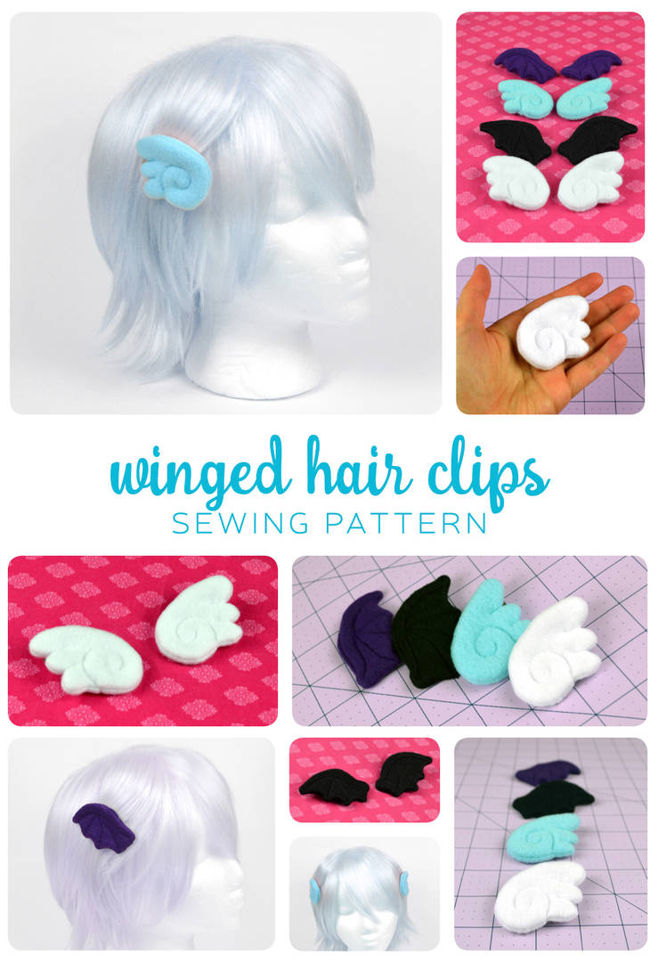 Winged Hair Clips Sewing Pattern by SewDesuNe on DeviantArt